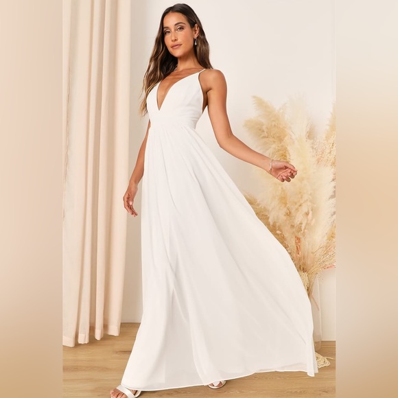 Lulus | Dresses | Lulus Pleated White Dress | Poshmark